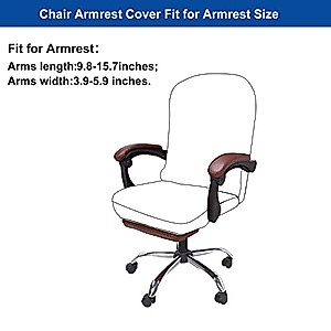 NeColorLife Office Chair Arm Covers Removable Chair Armrest Covers Stretch Desk Chair Arm Cover Washable Computer Chair Arm Covers Protectors for Office Chairs (Black,2Pcs/Set)