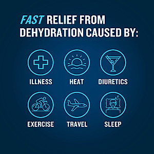 DripDrop ORS - Patented Electrolyte Powder For Dehydration Relief Fast - For Workout, Sweating, Heat, & Travel Recovery - Orange - 16 x 8oz Servings