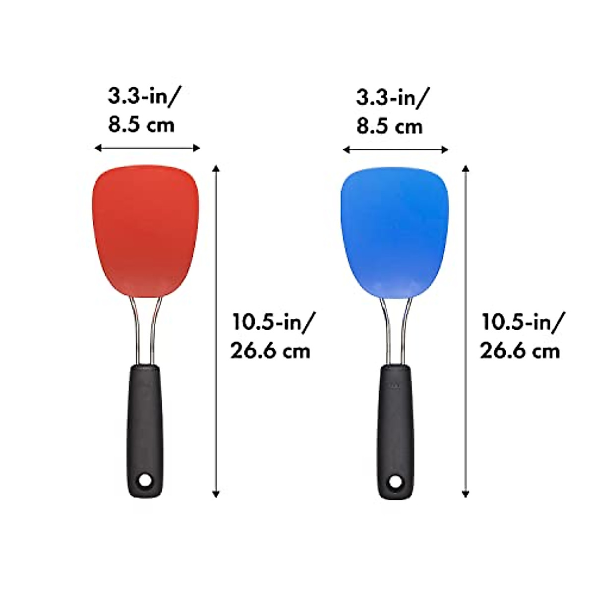 OXO Good Grips Nylon Flexible Turner Set, Red/Blue