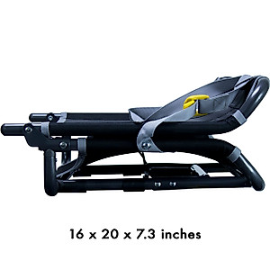 GCI Outdoor Big Comfort Wide Stadium Chair with Adjustable Backrest, Black