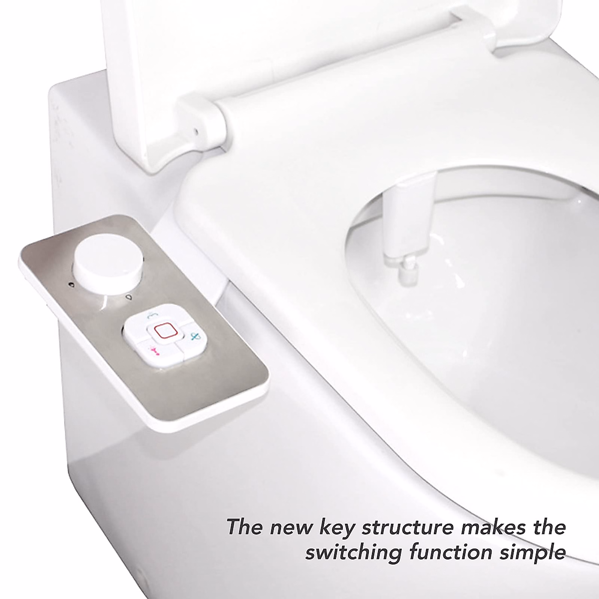 Slim Bidet Toilet Seat Attachment NonElectric Dual Nozzle SelfCleaning Feminine Butt Wash Bidet Attachment 7/8 Inch Tee
