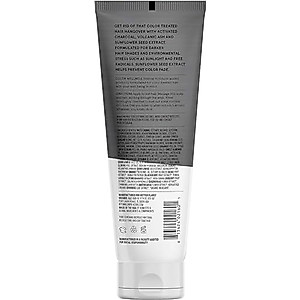 Acure Detox-Defy Color Wellness Conditioner, 100% Vegan, Activated Charcoal & Sunflower Seed Extract, Protects Hair From Environmental Stress & Prevents Color Fade, For Dark Hair, 8 Fl Oz