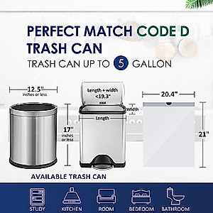 5 Gallon 80 Counts Strong Drawstring Trash Bags Garbage Bags by RayPard, Small Plastic Bags, Trash Can Liners for Home Office Kitchen Bathroom Bedroom, White Waste Basket Liners (White)
