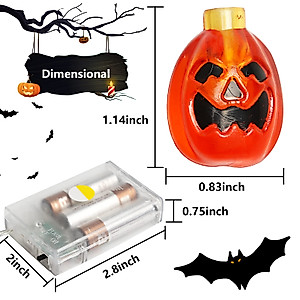 Halloween Decorations Pumpkin String Lights, 14.7 feet 30 LEDs Hanging Lighted Glowing Pumpkin Lantern Lights, Indoor Outdoor Halloween Decor Holiday Party Lights for Patio, Garden, Gate, Yard, Tree