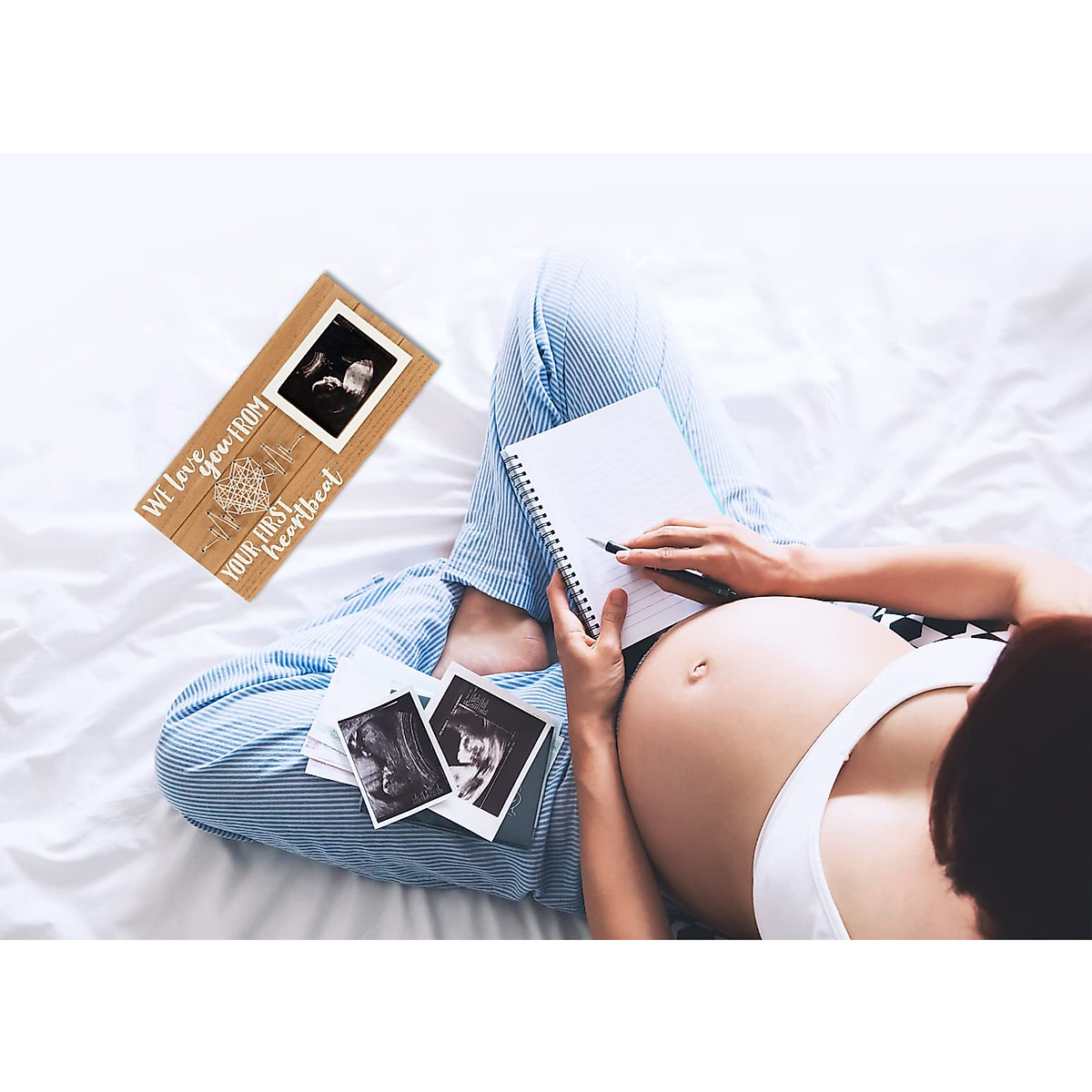 boom moments Sonogram Picture Frame | Keepsake Baby Ultrasound Frame | Gift for Expecting Parents | Nursery Décor | Baby Gift | We Love You From Your First Heartbeat