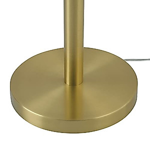 Novogratz x Globe Electric 65786 Haydel 60" 2-Light Floor Lamp, Matte Brass, Double On/Off Pull Chain, Bulb Not Included