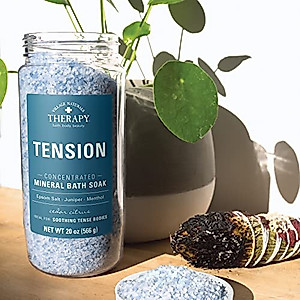 Village Naturals Therapy Tension Concentrated Mineral Bath Soak, Cedar Citrus Scent, 20 Oz, Pack of 3