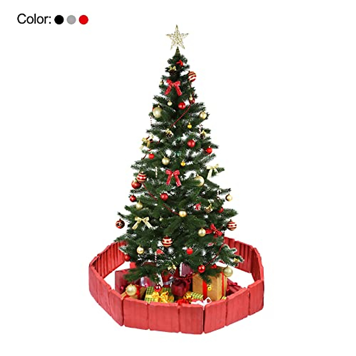 MECCANIXITY Garden Fence Stone Effect 9.8x9.1 Inch, Plastic Decorative Fencing Path Garden Border Edging for Patio Landscape Pathway, Overall 196 Inch Length, Grey Pack of 20