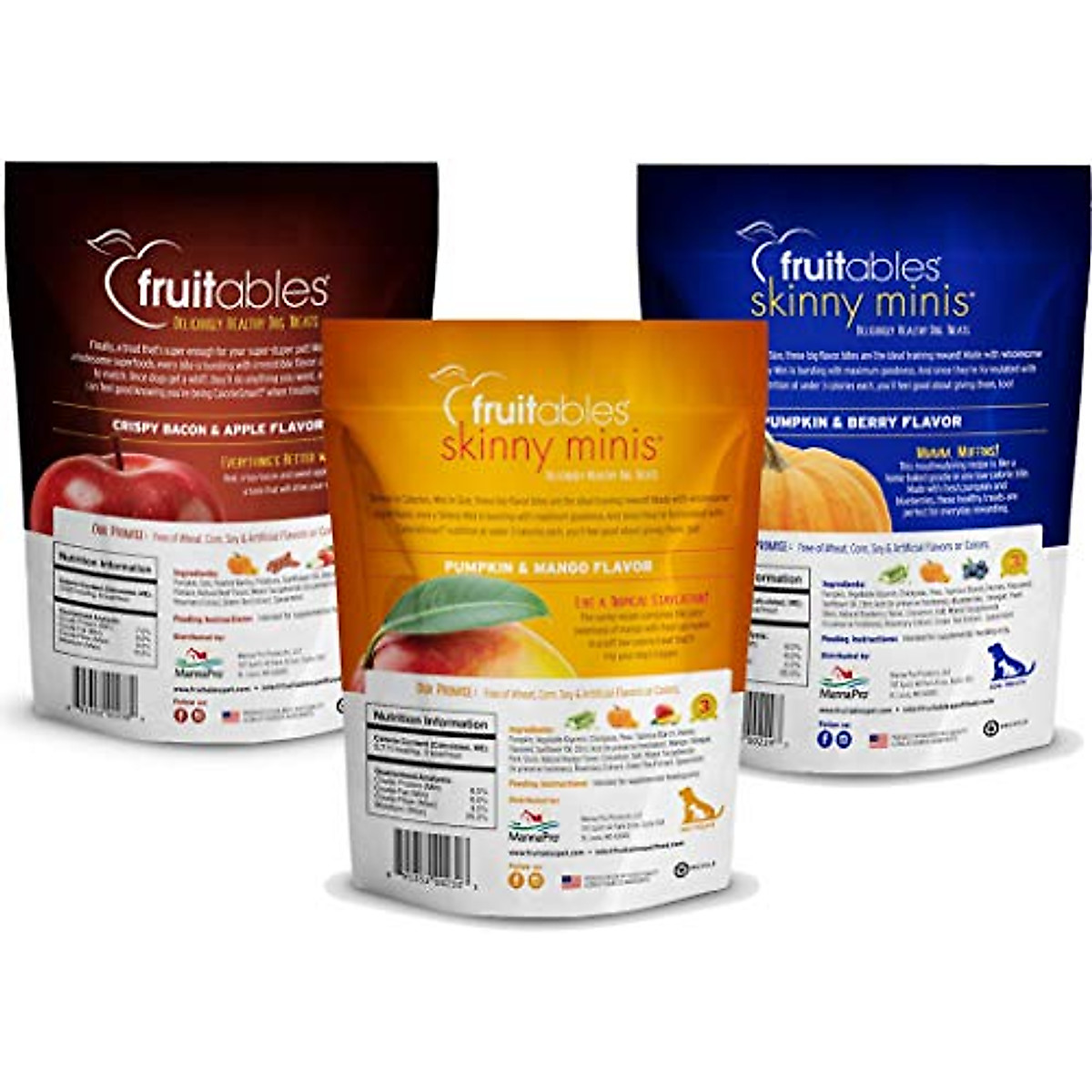 Fruitables Skinny Minis Apple Bacon, Pumpkin Berry, Mango - Variety 3 Pack