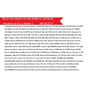 144pcs Prewound Bobbins Size A for Domestic Sewing/Embroidery Machines, Compatible with Brother Machines, Plastic Sided, Size A, Class 15, 15J, SA156, White Color, 100% Polyester, 60S/2 100 Yards