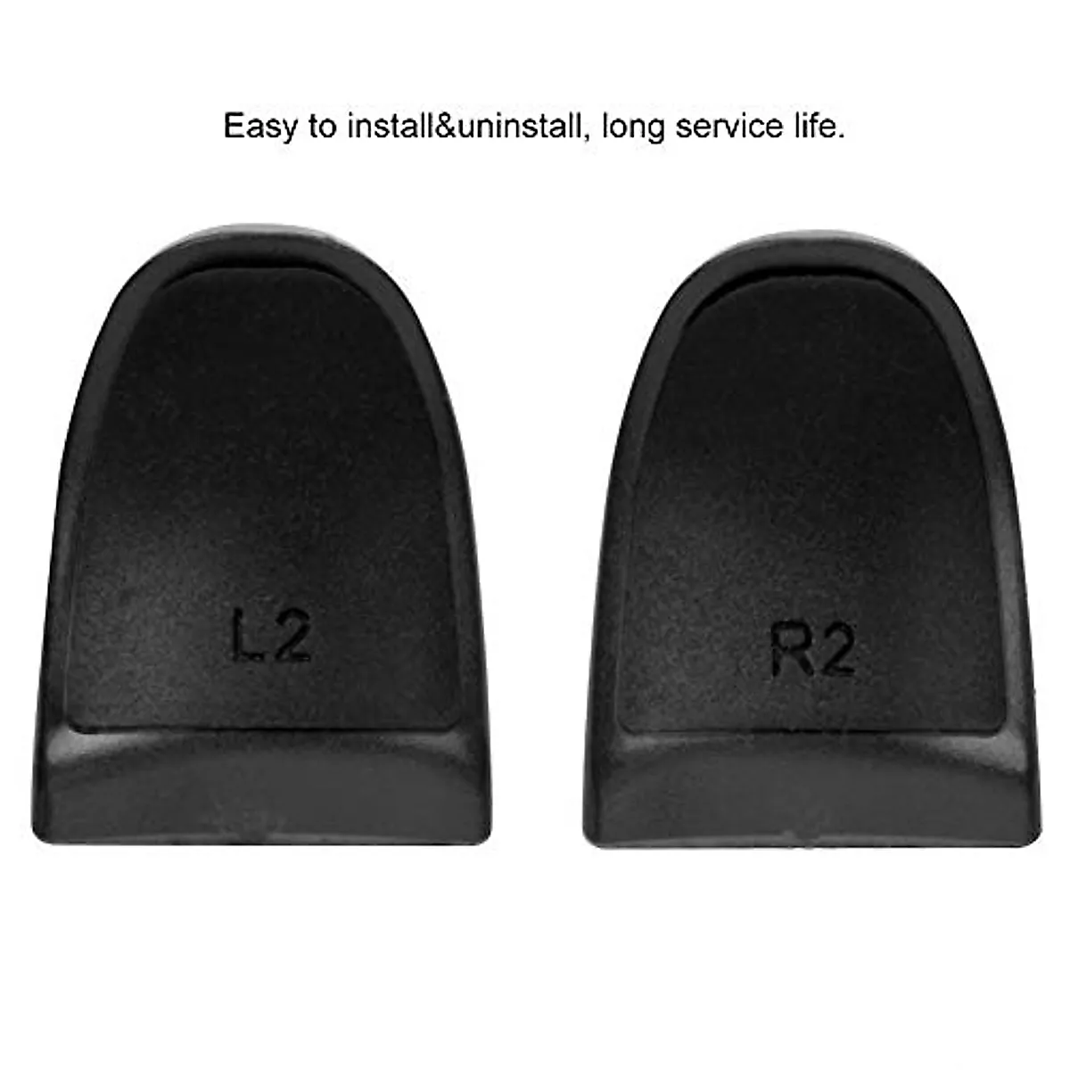 SALUTUY L2 R2 Controller Extenders, Extended Grips Controller Long Service Life ABS and Rubber for Controller for(Black)