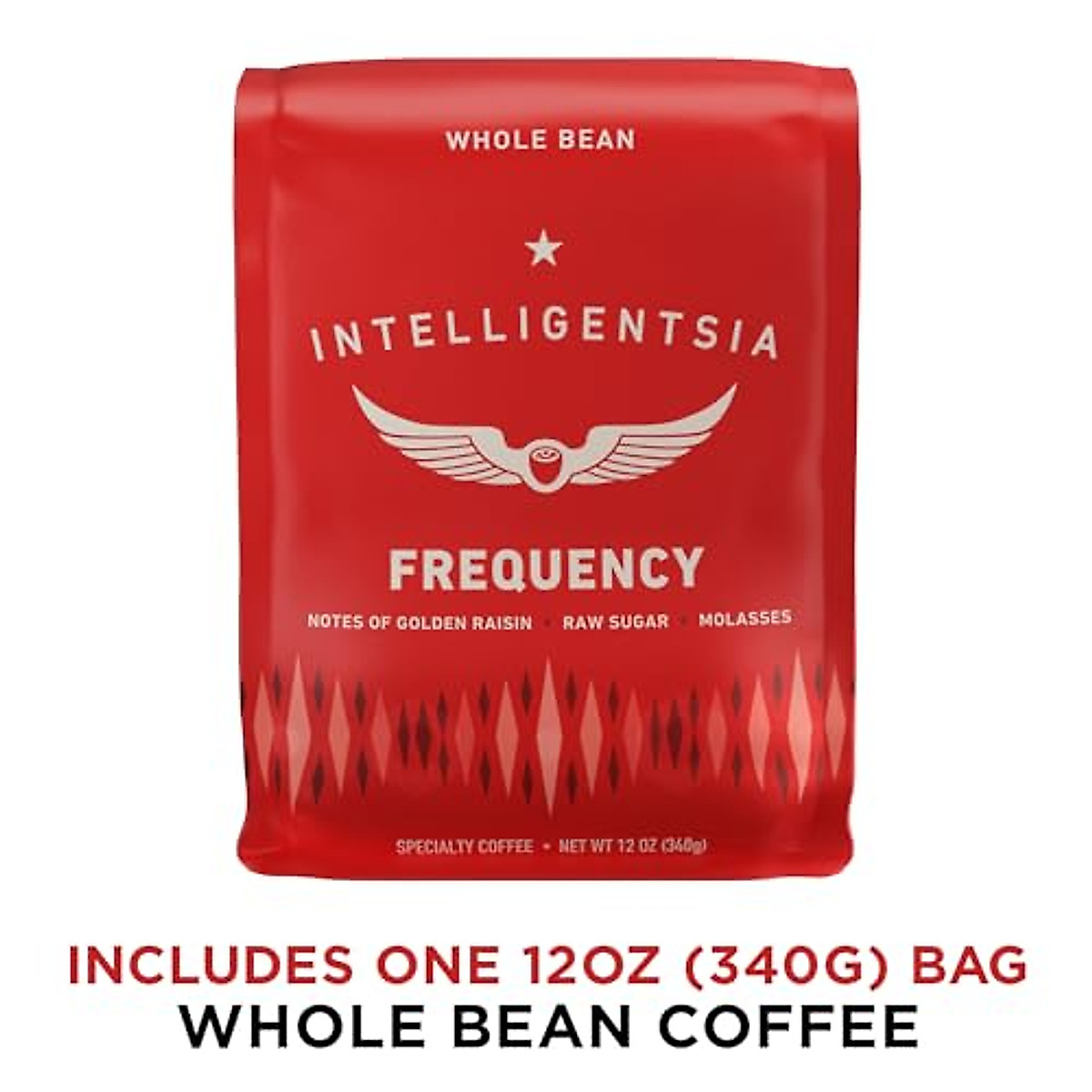 Intelligentsia Coffee, Medium Roast Whole Bean Coffee - Frequency Blend 12 Ounce Bag with Flavor Notes of Golden Raisin, Raw Sugar and Molasses