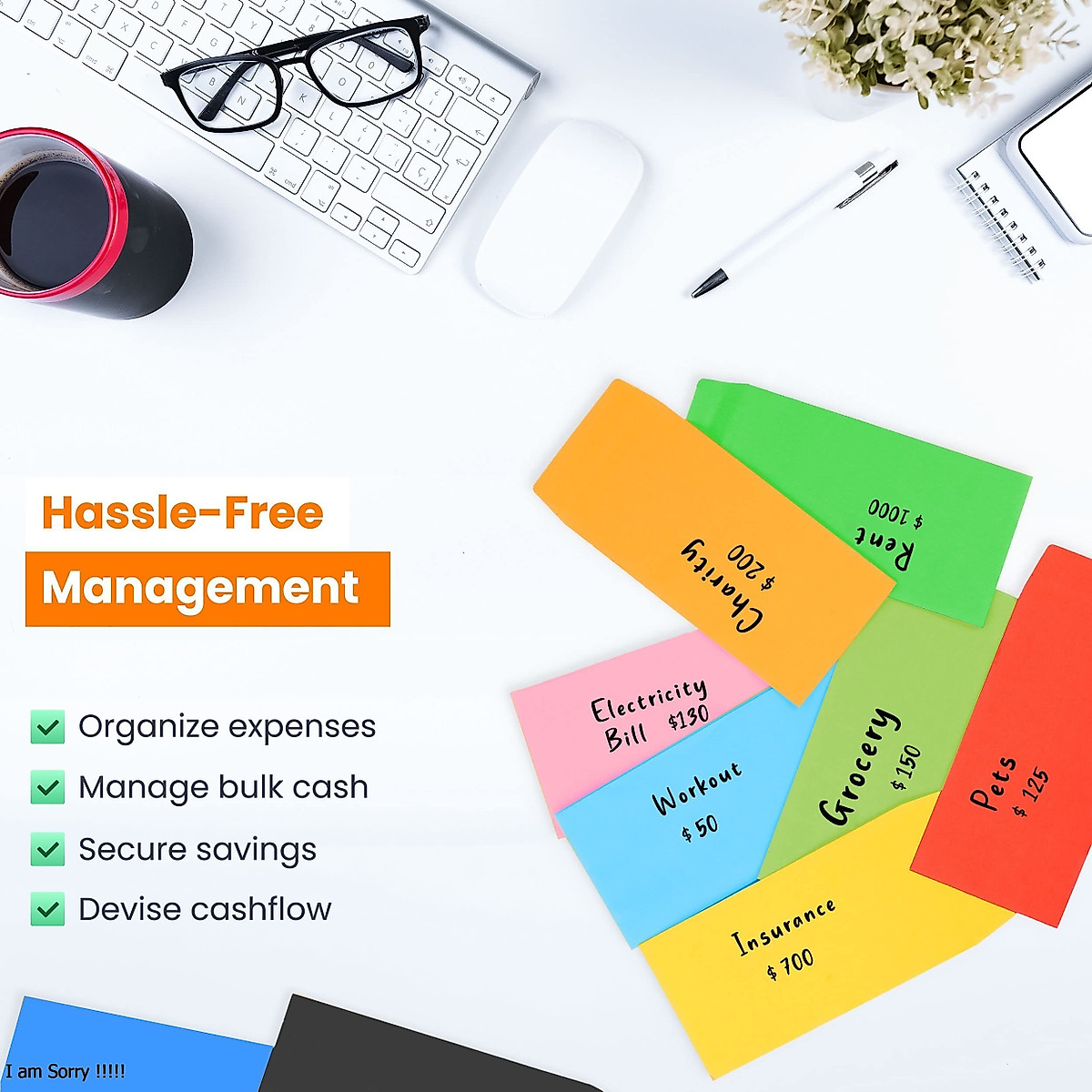 Cash Envelopes 100 Pack 3.5 x 6.7 Inch – 80 GSM Brown Kraft Paper, Peel & Seal Money Envelopes for Cash Saving and Budgeting– Ideal for Coins, Checks, Gift Cards & Tickets