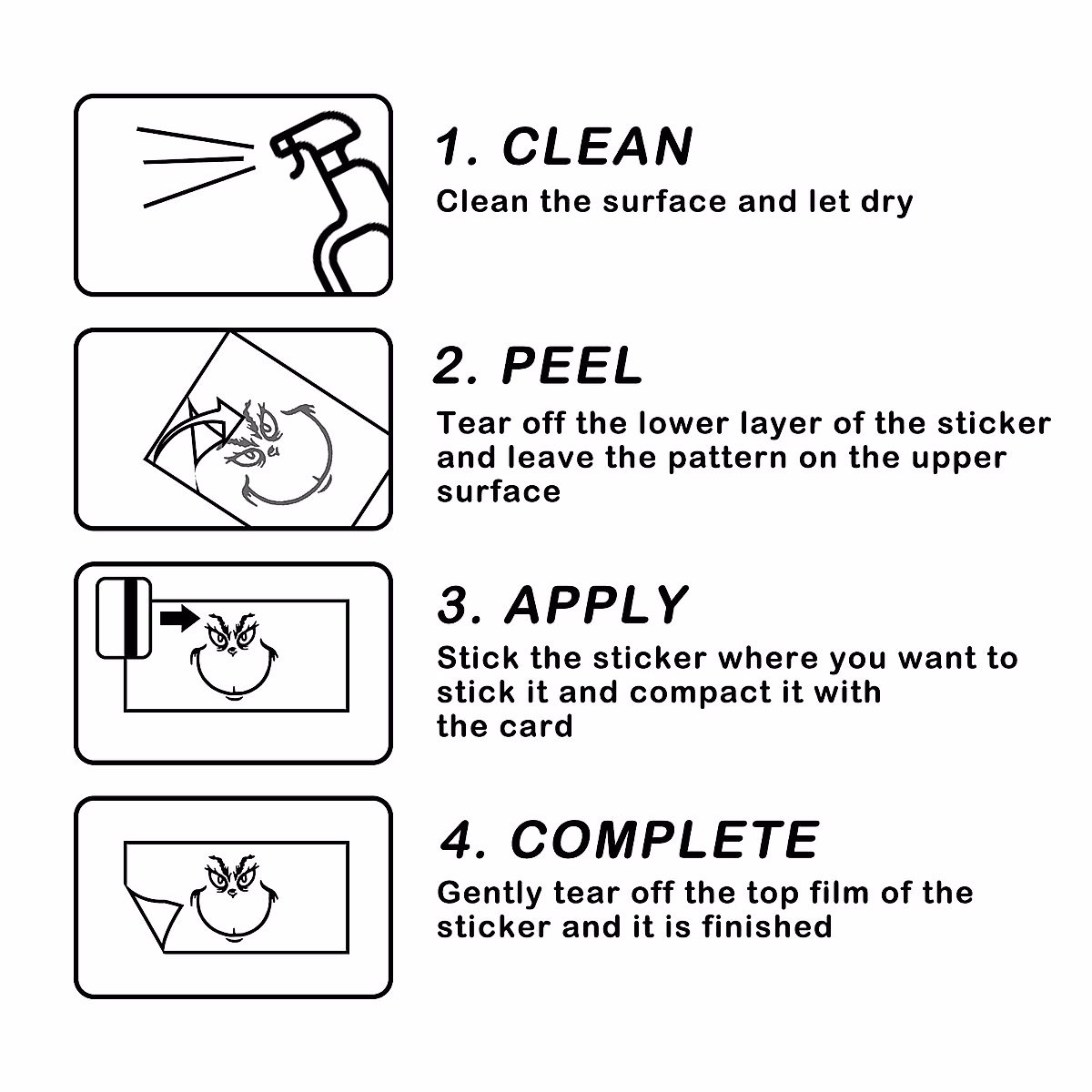 20Pcs Christmas Stickers,Christmas Decorations Face Decals Vinyl Sticker,Grinchmas DIY Ornaments,Stickers for Water Bottles,Party Decorations Supplies,15 Pcs of 3 inches and 5 Pcs of 2 inches