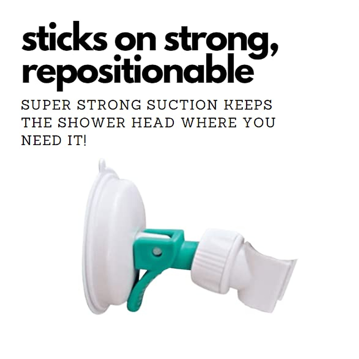 Shower Head Holder White | Handheld Shower Head Holder | Vacuum Suction Shower Head Holder | Adjust Shower Head Height for Kids, Pets, or Shaving Legs | Shower Head Holder Wall Mount