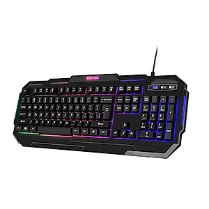 ASTRUM KG200 Wired Gaming Keyboard, LED Rainbow Gaming Backlit, 19 Anti-ghosting Keys, Quick-Response, Multimedia Control for PC and Desktop Computer