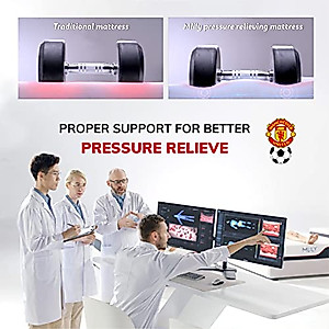 MLILY Queen Mattress, Manchester United 12 Inch Memory Foam Mattress, Cool Sleep & Pressure Relief, Made in USA, White