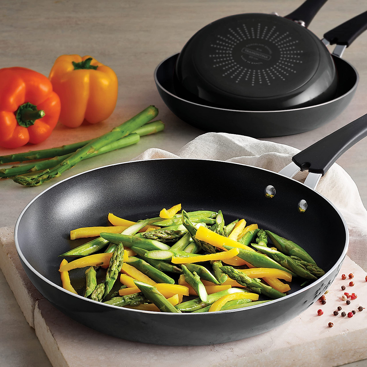 Tramontina 3 Pk Nonstick Fry Pan Set Aluminum (Gray), 80156/061DS