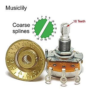 Musiclily Metric 6mm Metal Guitar Flat Top Dome Knobs Volume Tone Control Knobs for Fender Telecaster Tele Electric Guitar Precision Bass, Black(4 Pcs)