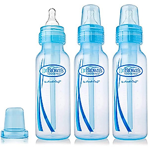 Dr. Brown's BPA Free 8 Oz 3 Pack Bottles - Blue