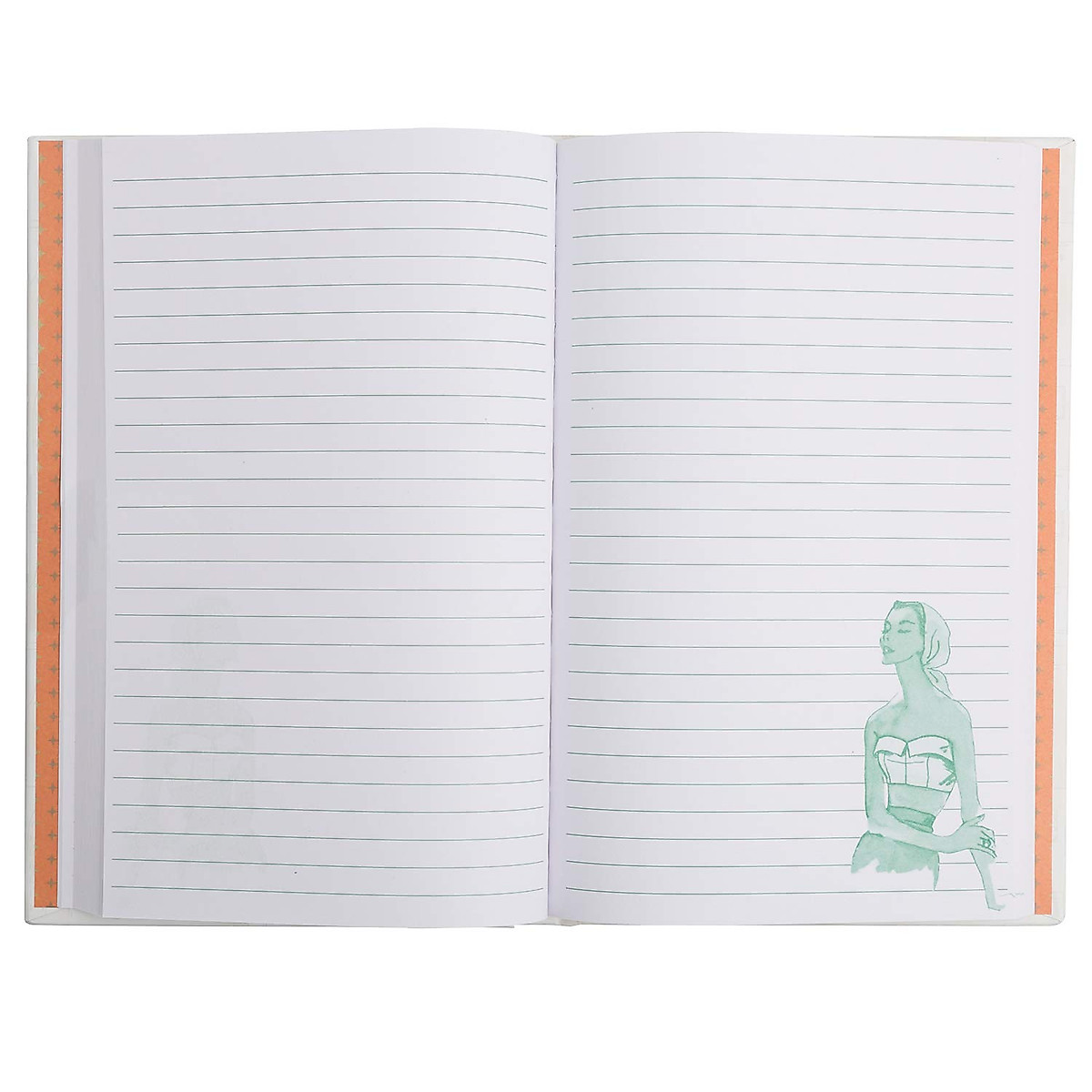 Simplicity Vintage Dress 1950's Fashion Hardcover Notebook Journal for Women, 120 Sheets, 5.5'' x 8.5''