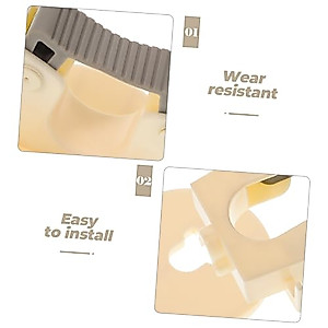 HOLIDYOYO 2pcs Mop Rack Bathroom Broom Mop Hook Bathroom Storage Rack Mop Holder Kitchen Hanging Hook Holder Wall Mounted Shelves for Storage Tableware Hook Utensil Adhesive Holder White