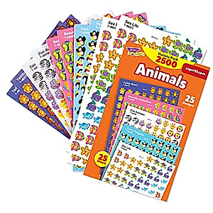 TREND ENTERPRISES, INC. Animals superShapes Stickers Variety Pack, 2500 ct