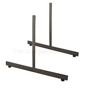 2' x 6' Gridwall Panel Tower with T-Base Floorstanding Display Kit, 2-Pack Black