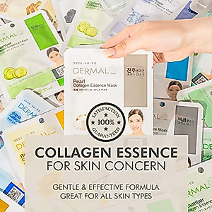 DERMAL 32 Combo A+B Set Pack Collagen Essence Full Face Facial Mask Sheet - The Ultimate Supreme Collection for Every Skin Condition Day to Day Skin Concerns