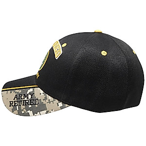 United States Army Retired Shadow Adjustable Cap - Black