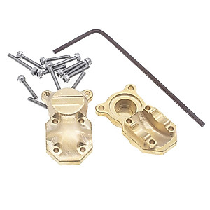 CODA RACING Brass Diff Cover Front&Rear for AXIAL SCX24 Deadbolt C10 Gladiator Brocon Upgrades 1/24 RC Crawler Car