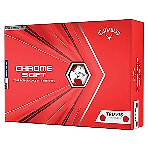 2020 Callaway Chrome Soft Golf Balls (Truvis Red/White)