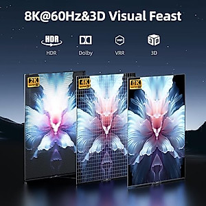 llano HDMI 2.1 Switch 8K HDMI Switcher, 4K@120Hz HDMI Bidirectional Switcher Splitter Supports 8K@60Hz, Aluminum HDMI Switcher Selector for PS4/PS5 Xbox Roku Apple TV Fire Stick Sony TV