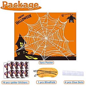 Funnlot Halloween Party Games for Kids Pin The Spider on The Web Halloween Party Games Activities Halloween Pin The Tail