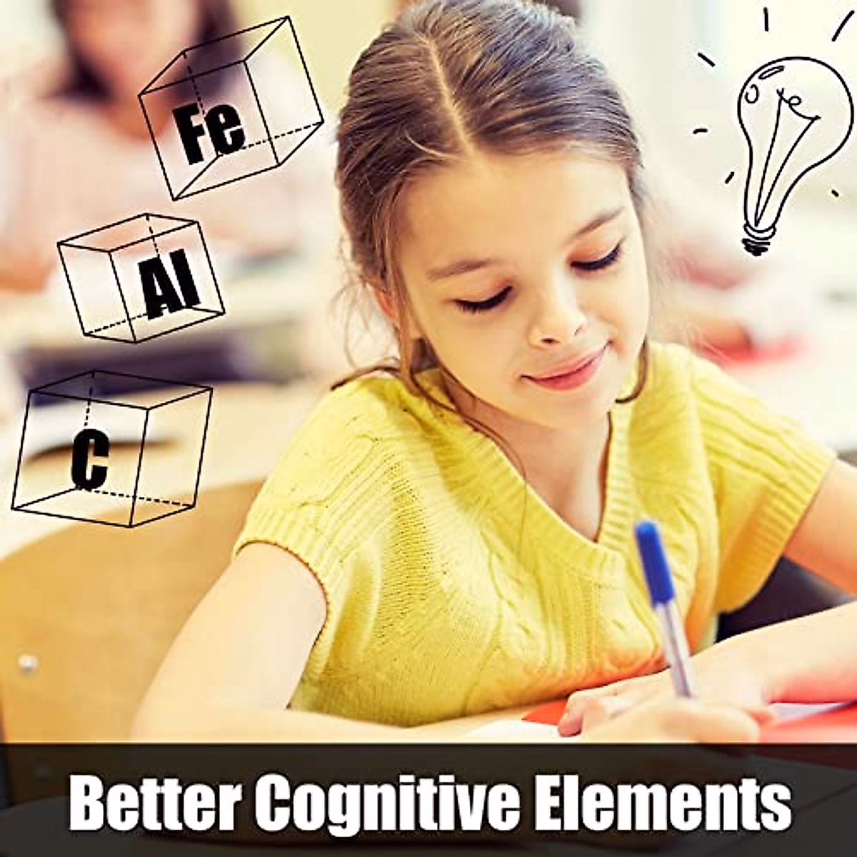 14 Pieces Element Cube Set Density Cubes Pure Metal Periodic Table Metal Cubes Tungsten Cube, Titanium, Bismuth, Aluminum, Iron, Copper, etc for Element Collections Hobbies As Christmas Gift