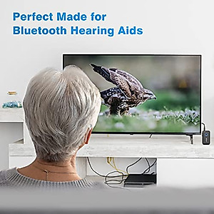 YMOO Bluetooth 5.3 Transmitter Receiver for TV to 2 Wireless Headphones, 3.5mm Jack in-Flight Bluetooth Audio Adapter for Airplane, Dual Link AptX Adaptive/Low Latency/HD Audio for Home Stereo/PC/Gym