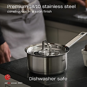 Fissler Original-Profi Collection Stainless Steel Sauce Pan with Lid, 1.5 Quarts