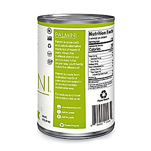 Palmini Linguine Pasta | Low-Carb, Low-Calorie Hearts of Palm Pasta | Keto, Gluten Free, Vegan, Non-GMO | As seen on Shark Tank | (14 Ounce - Pack of 6)