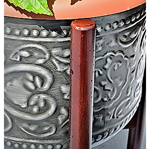 ZPirates Wood Plant Stand for Indoor and Outdoor - Adjustable Width (up to 12 Inches) for Small Medium and Large Planter Pots -14-inch Tall