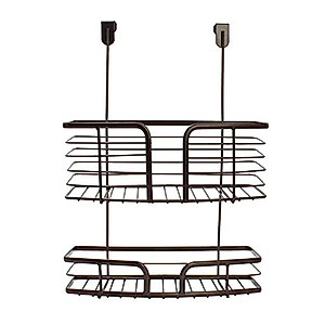 Over The Cabinet Door Iron Bathroom Pantry Organization Shelves Laundry Room Storage Kitchen Rack Shelf Space Saver