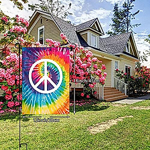 Peace Sign Tie-Dye Peace Sign Tie-Dye 1 Mini Garden Flag 12 X18Inch Double Side Printting Durable House Outdoor Banners For Yard Patio Lawn Decor