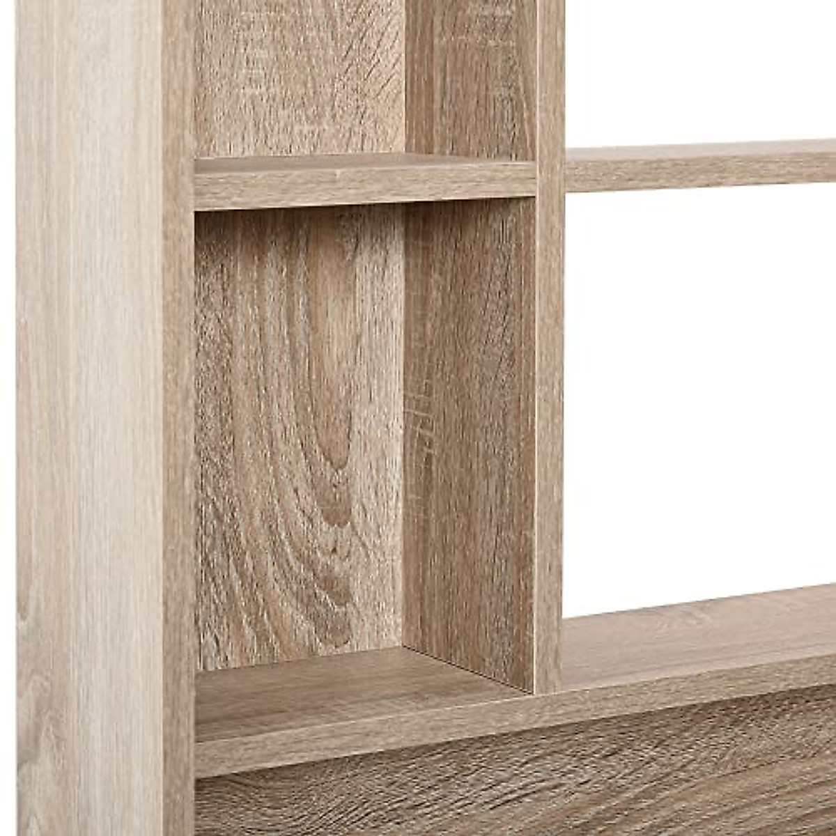 kleankin Wall-Mounted Wooden Bathroom Medicine Cabinet, Storage Cabinet with Mirror Glass Door Adjustable Open Shelf Oak Grain