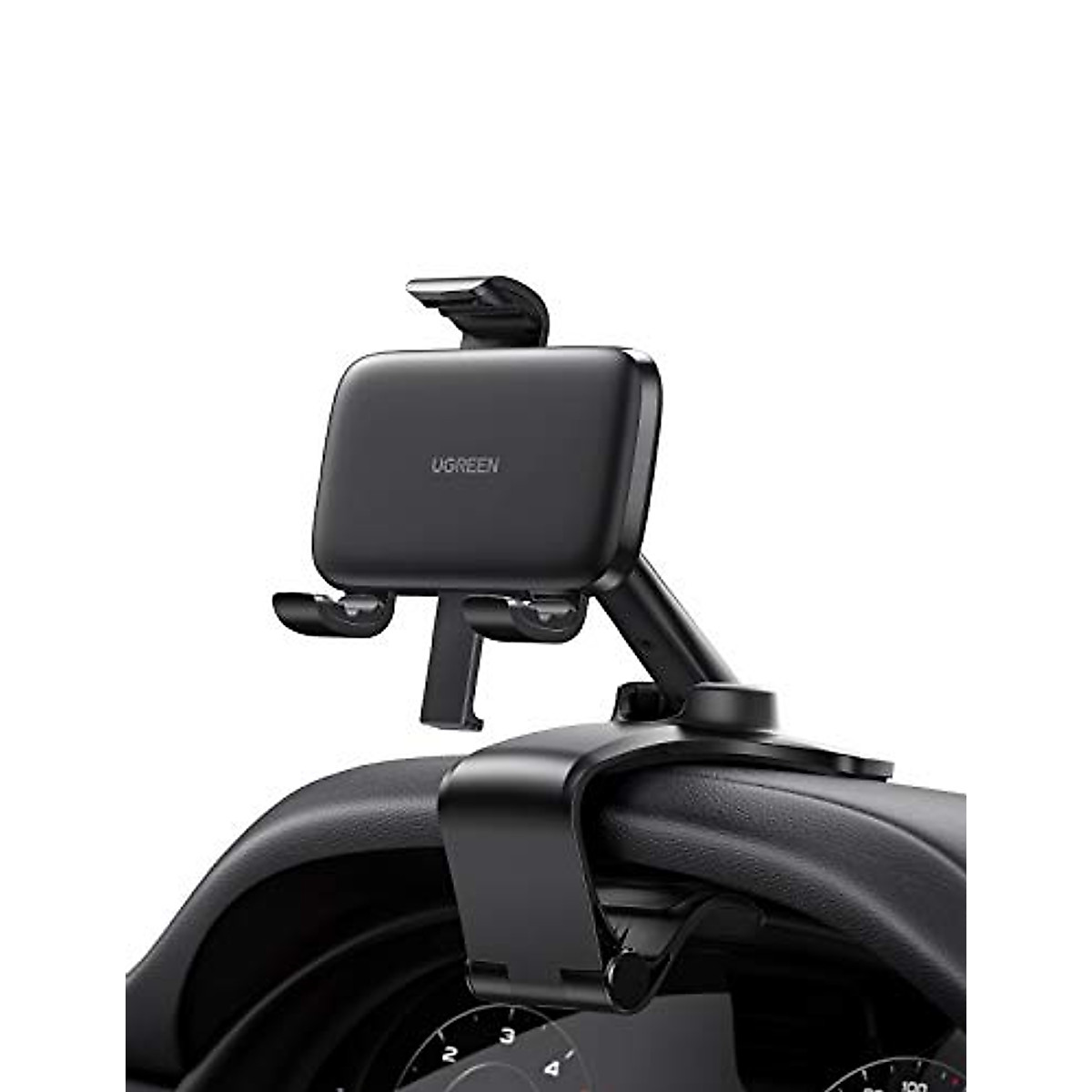 UGREEN Car Phone Holder Dashboard Cell Phone Clip Holder Dash Mount Compatible with iPhone 14 13 12 Pro Max Mini Plus, iPhone 11 SE XS XR 8 7 6 6S Mobile Phone, Black