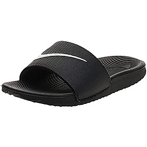 NIKE Kids' Kawa Slide (GS/PS) Athletic Sandal (5 Big Kid, Black/White/Black, numeric_5)