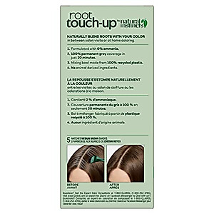 Clairol Root Touch-Up by Natural Instincts Permanent Hair Dye, 5 Medium Brown Hair Color, Pack of 1