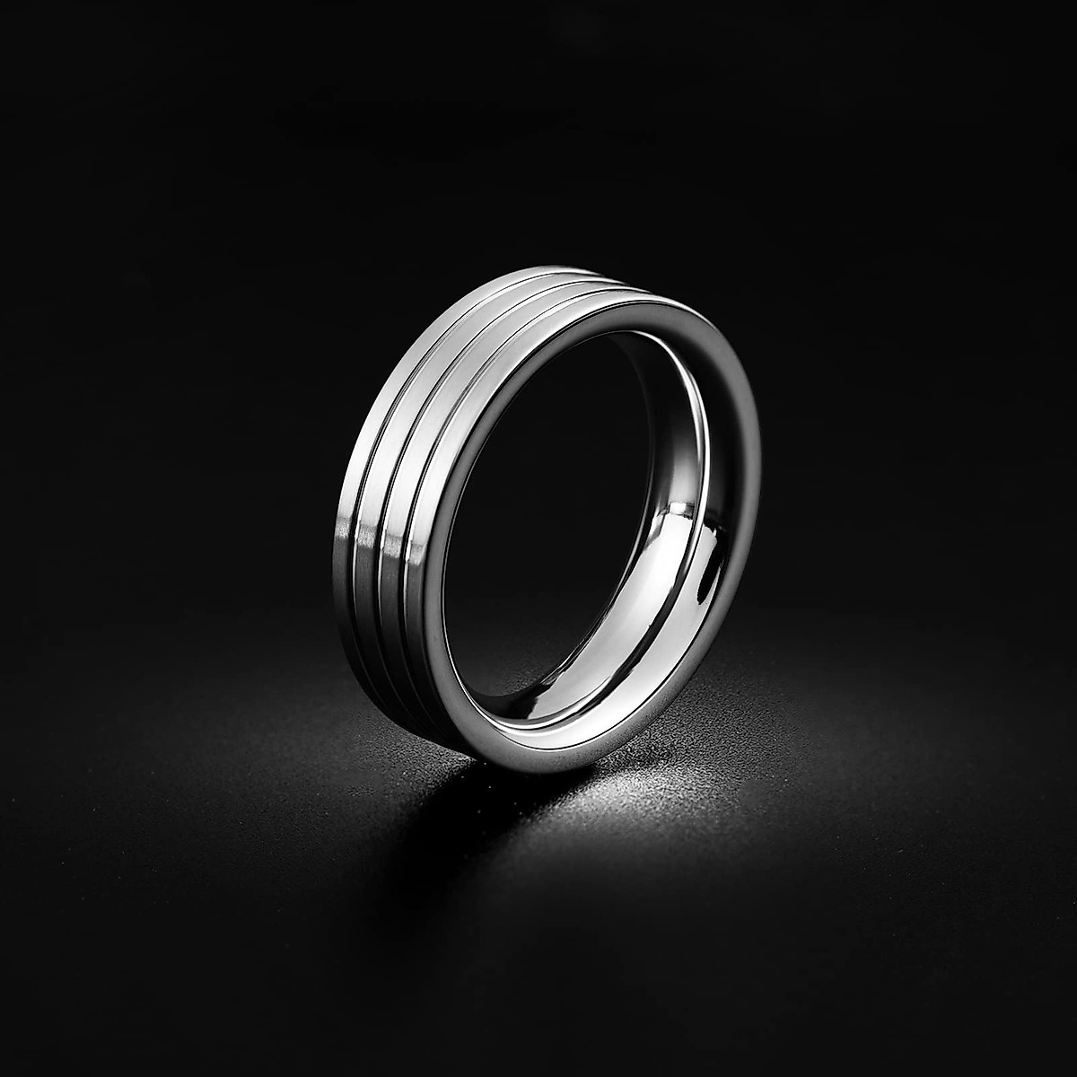 KULUZE Original Designer Genuine Titanium Fashion Men and women Ring Comfort Fit Sizes 6#-12# Unisex Adult Jewellery Accessories (7#21mm*5mm)…