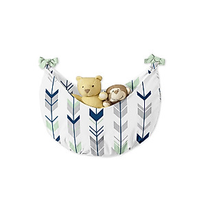 Sweet Jojo Designs Grey, Navy Blue and Mint Woodland Arrow 11 Piece Baby Boy or Girl Crib Bed Bedding Set