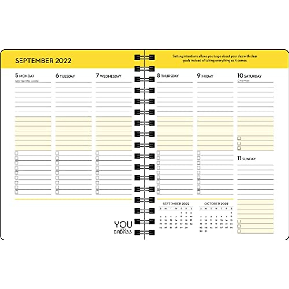 You Are a Badass Deluxe Organizer 17-Month 2022-2023 Monthly/Weekly Planner Cale