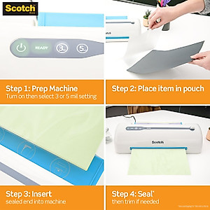 Scotch Self-Sealing Laminating Pouches, 25 Pack, Business Card size (LS851G)