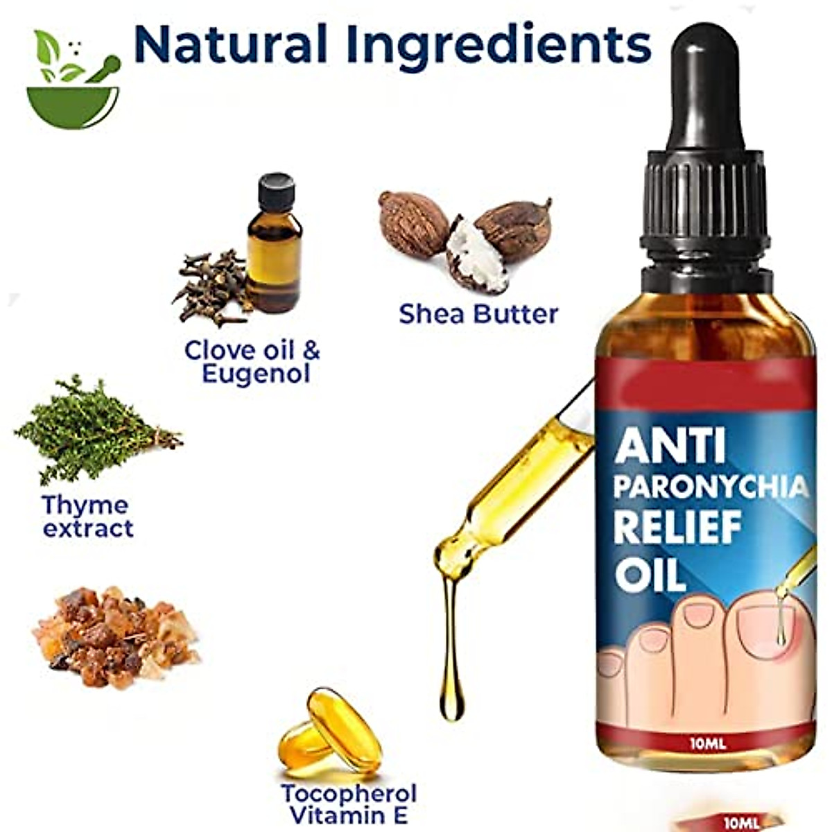 2PCS German Toenailplus Anti Paronychia Relief Oil, Anti Paronychia Relief Oil, Toe and Fingernail Repair for Damaged Discolored Thick Nails